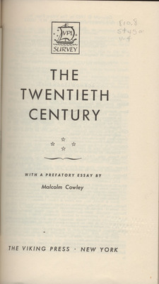"American Literature Survey: The Twentieth Century" by Milton R. Stern ...