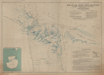 "Map of the Queen Maud Mountains Between Longitude 175 and 135 W." by ...